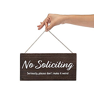 No Soliciting Sign for House Funny - No Soliciting Sign For Door - Seriously, Please Don't Make It Weird