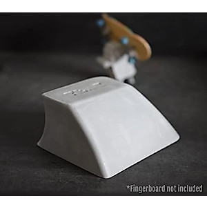 Teak Tuning Monument Series Concrete Fingerboard Wave Obstacle - 4.25" Wide, 2" Tall - Ultra Premium, Super Durable Polymer Modified Concrete - Sterling Gray Colorway