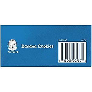 Gerber Toddler Banana Cookies, Baked with Real Bananas, 5 oz. Box (Pack of 5)