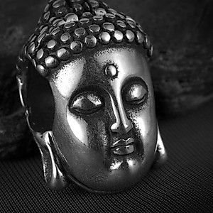 ERKUOO 2PCS Buddha Ear Weights Hangers for Stretched Dangle Ears Gauges Gothic Ear Tunnel Plug Taper Stretcher Expander Piercing Jewelry 15mm