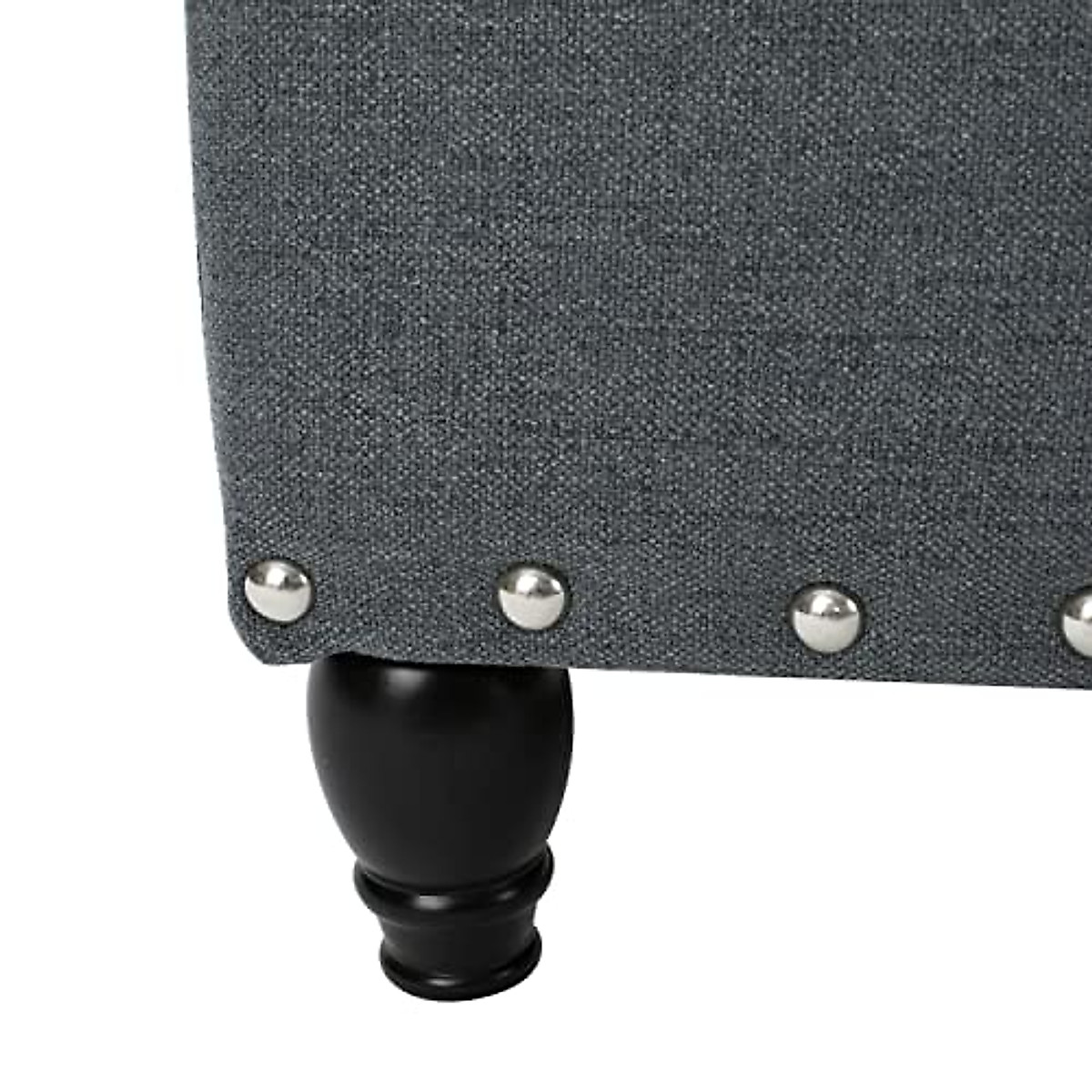 Christopher Knight Home Tatiana Fabric Storage Ottoman, Charcoal