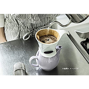 ZERO JAPAN Ceramic Coffee Dripper for #2 or #4 paper filter - Drip Cone Brewer - White