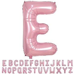 40 Inch Pink Letter Balloons, Large E Letter Balloons Foil Helium Balloons, Mylar Big Single Alphabet E Balloons, Pink Balloon Letters for Birthday Party Decorations Wedding Bride Anniversary Supplies