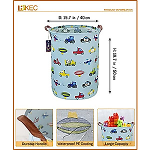 HKEC Kids Laundry Basket,Boys Toy Storage Bin,Baby Dirty Clothes Hamper,Nursery Hamper for Bedroom,Gift Baskets(Car)