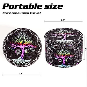 YeJeansion Portable 2.5" Aluminium Spice Grinder, Boho Style with Lucky Tree Pattern, Best Gift for Home and Kitchen.