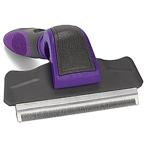 Hertzko Pet Deshedding Tool Gently Removes Shed Hair - for Small, Medium, Large, Dogs and Cats, with Short to Long Hair