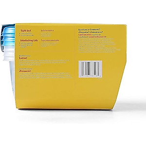 Glad Gladware Series Durable Plastic Food Storage Containers with Lids, 4 Count - 4 Pack - Ideal for Meals, Snacks, and Desserts - Microwave Safe Plastic Food Containers