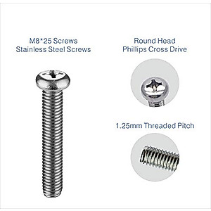 M8 Screws for Samsung TV 20-22/25mm, TV Mounting Screws M8 Stainless Steel Bolts for Samsung TV