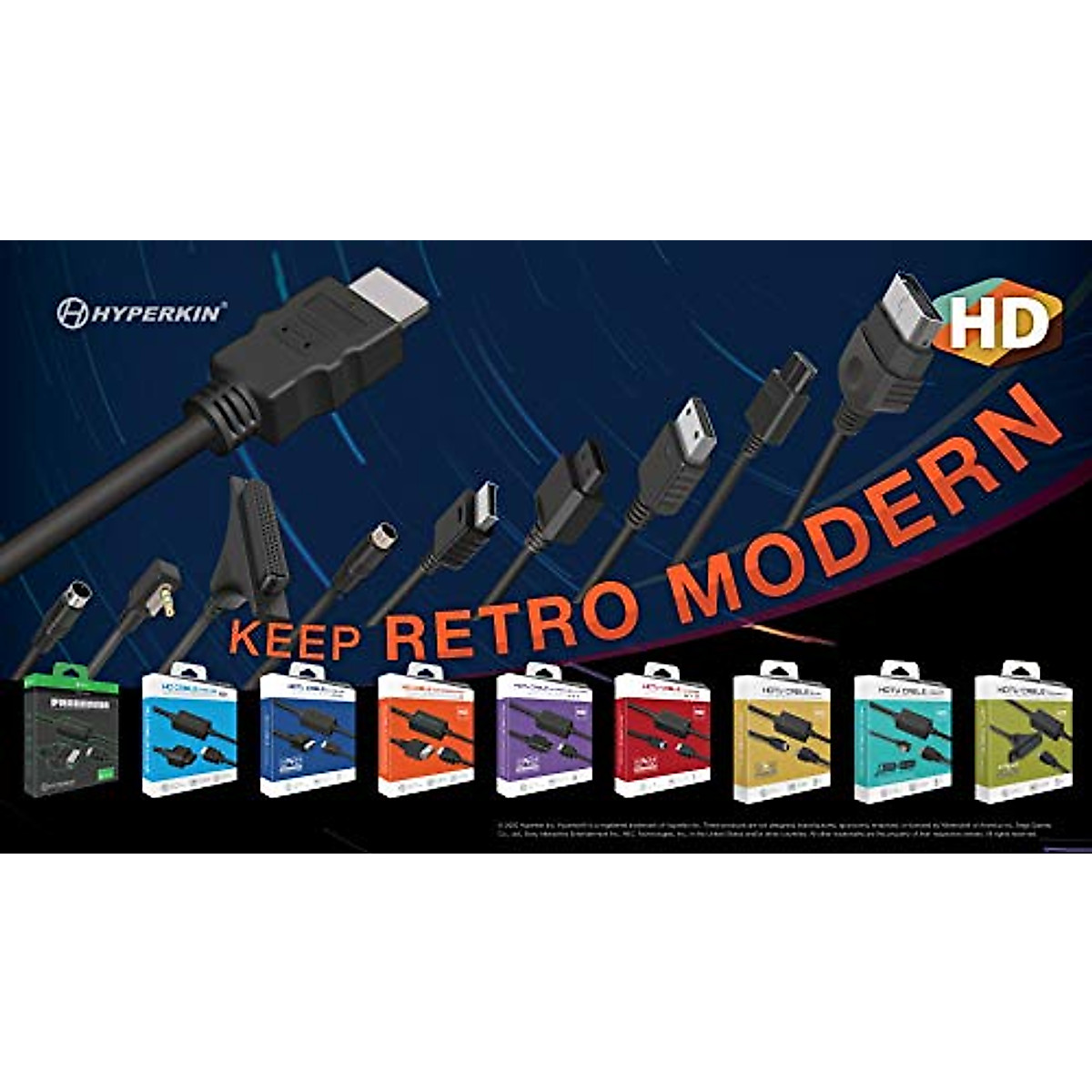 Hyperkin 3-In-1 HDTV Cable for GameCube/ N64/ Super NES