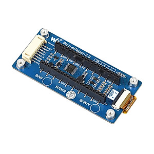 waveshare 2.9inch e-Paper Display Module for Raspberry Pi Pico, Red Black White Three Colors 296×128 Pixels E-Ink LCD Screen, SPI Interface Wide Viewing Angle, Paper-Like Effect