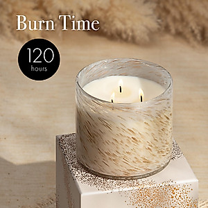 LAFCO New York 2024 Holiday 3-Wick Candle, White Maple Bourbon - 30 oz - 120-Hour Burn Time - Reusable, Hand Blown Glass Vessel - Made in The USA