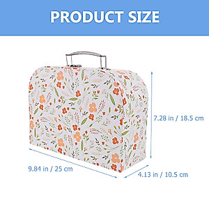 EXCEART Box Storage Suitcase Paperboard Containers Rustic Holder Suitcase Storage Bags Storage Bins with Lids Storage Tote Bag Tote Storage Shelves Makeup Flowers Carton Cardboard Child