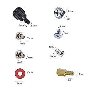 PC Computer Screws Standoffs Set Kit, for Hard Drive Computer Case Motherboard Fan Power Graphics