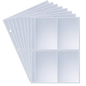HillGone 320 Pockets Trading Card Sleeves, 4 Pockets Card Storage Album Pages Photocard Sleeves