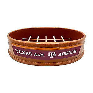NCAA Super-Bowl - Texas A&M Slow Feeder Dog Bowl. Football Design Slow Feeding Cat Bowl for Healthy Digestion. Non-Slip Pet Bowl for Large & Small Dogs & Cats