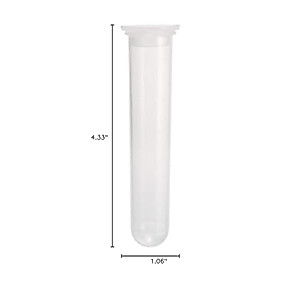 uxcell 50 Pcs 20ml Plastic Centrifuge Tubes with Snap Cap, Graduated Micro Centrifuge Tube, Round Bottom, Clear, Storage Container for Beads Sample Laboratory