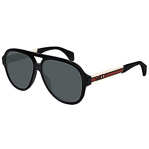 Sunglasses Gucci GG 0463 S- 002 BLACK/GREY WHITE, 58-13-150