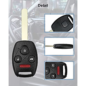 Car Key Fob Replacement Keyless Entry Remote Control Fits for Honda Pilot 2009 2010 2011 2012 2013 2014 2015/ Accord Sedan 2008-2012 Replace KR55WK49308 35118-TA0-A00