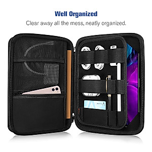 SITHON 11 Inch Portfolio Sleeve Case for 11-inch iPad Pro M4 & iPad Air M2 2024, 11-inch iPad Pro M2, 10.9"/10.2" iPad 10/9th Gen, 10.9" iPad Air 5/4th, Shock Absorption Tablet Carrying Organizer