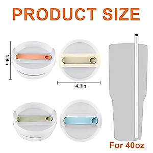 4Pack Tumbler Lids for Stanley 40 oz Quencher H2.0 Flowsstate Cup, Tumbler Lid Replacement Lid for Stanley 40oz Adventure Quencher and Quencher 2.0 Tumbler