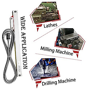 High Accuracy Linear Scale Encoder 5um 270mm (10") Travel Length for Lathe Machine Milling Machine DRO Tools