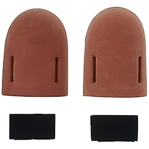 CLC Custom Leathercraft V310 Molded Natural Rubber Kneepads with Hook and Loop Fastener, Red, Universal