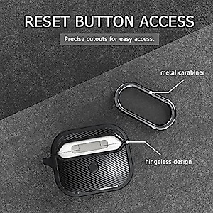 HALLJOY Compatible with for AirPods 3 Case 2021, TPU Cover with Carabiner for Apple AirPods 3rd Generation, Front LED Visible, Support Wireless Charging