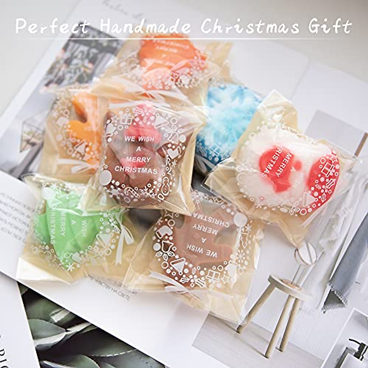 IHOMECOOKER 4PC Silicone Christmas Baking Mold Set Christmas Tree Snowflakes Snowman Cake Mold,bath bombs,Soap Mold Set