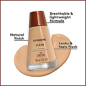 COVERGIRL Clean Makeup Foundation Normal Skin Ivory 105, 1 oz (packaging may vary)