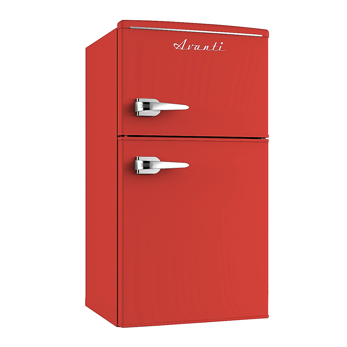 Avanti RMRT30X5R-IS Mini Fridge with Freezer 3 Cu. Ft. Capacity Retro-Styled for Home Office or Dorm, Manual Defrost and Adjustable Temperature, 3 Cu.Ft, Red
