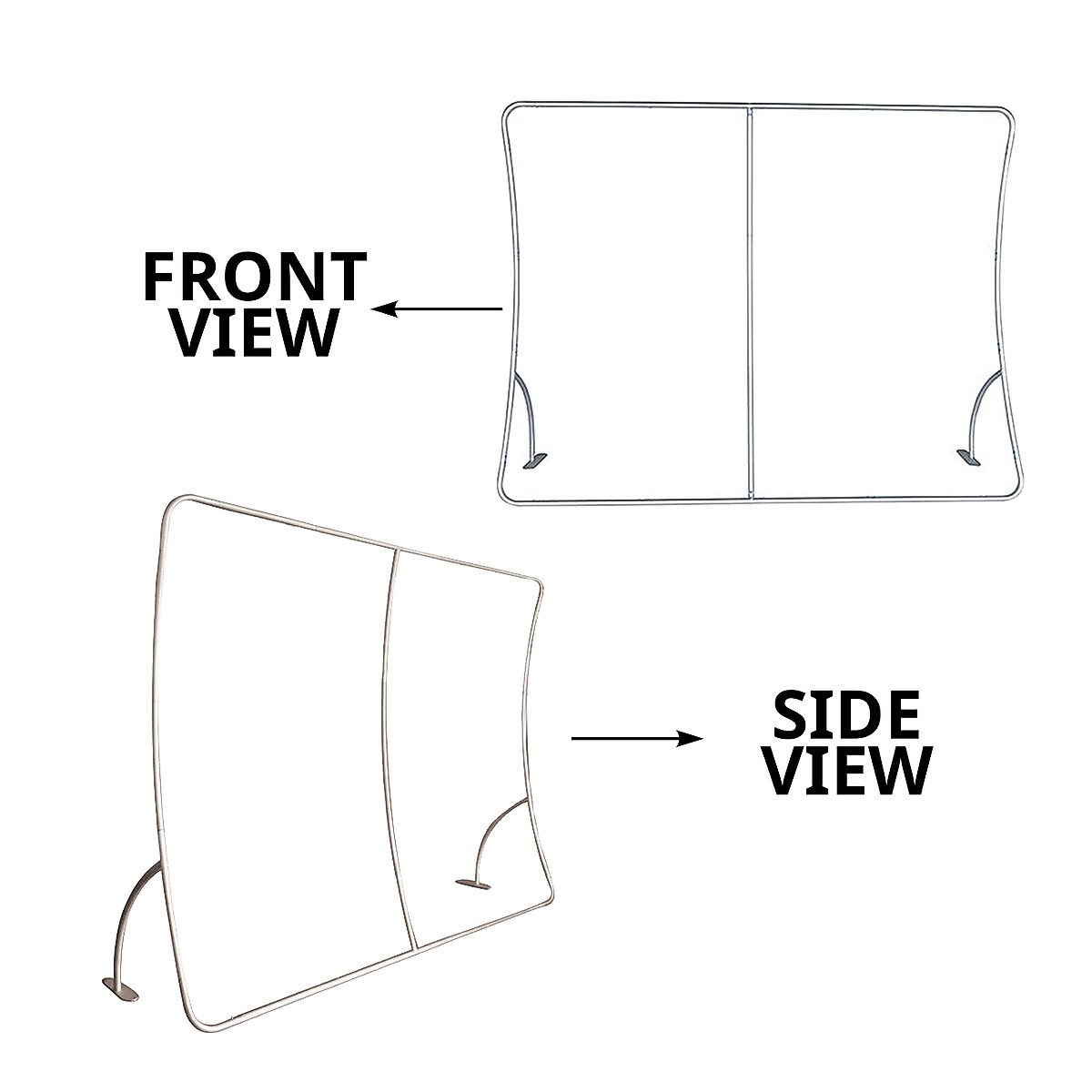 BANNER BUZZ MAKE IT VISIBLE U Shaped Pillow Case Backdrop Tension Fabric Media Wall - Print with Hardware (20' x 7.5', Double Sided)