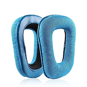 JARMOR Replacement Memory Foam Ear Cushion Pads Cover for Logitech G35 G930 G430 F450 Headphone ONLY (Blue)