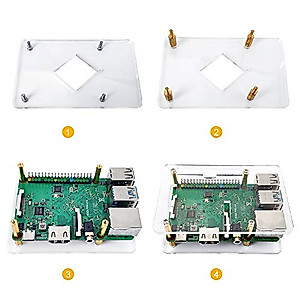 Acrylic Case for Rock Pi 4A/4B Single Board Computer/SBC