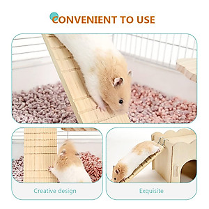 Mipcase 2pcs Hamster Platform Pet Cage Ladder Toy Ladder Toy Hamster Climbing Ladder Hamster Toy Hamster Supplies Small Pets Training Ladder Interesting Chinchilla Ladder