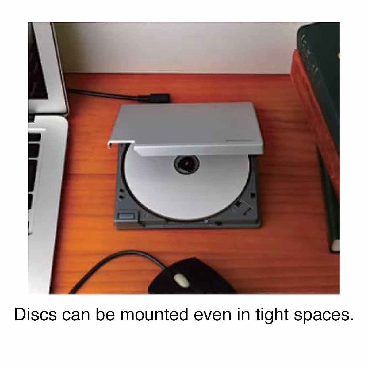 Pioneer External Blu-ray Drive BDR-XD08S USB 3.2 Gen1 (USB Type-C) / 2.0 Slim Portable BD/DVD/CD Writer Silver