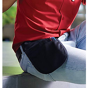 Uncommon Threads Unisex Pouch Apron for Restaurant and Work Uniform, Black