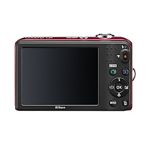 Nikon COOLPIX L28 20.1 MP Digital Camera with 5x Zoom Lens and 3" LCD (Red) (OLD MODEL)