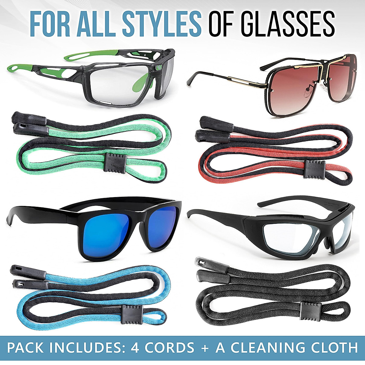 SIGONNA Eyeglasses String Holder Strap - Eyeglass Holder Chains for Women Man - Glasses Chain Lanyard Cords - Neck Sunglass Strap Retainer Rope