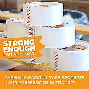Tape King Clear Packing Tape - XL 110 Yards Per Roll (36 Rolls) - 1.88 Inch Wide Stronger & Thicker 2.7mil, Heavy Duty Adhesive Industrial Depot Tape for Moving Packaging Shipping and Commercial