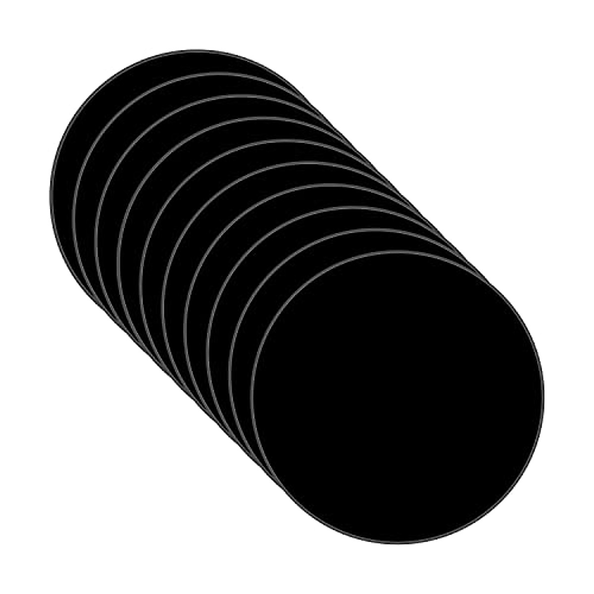 DARENYI 10Pcs Round Acrylic/Plexiglass Sheets, 10 inch Black Acrylic Boards 0.04 Inch Thick Blank Acrylic Discs Circle Plastic Sheets Acrylic Panels for DIY Craft Signs Painting