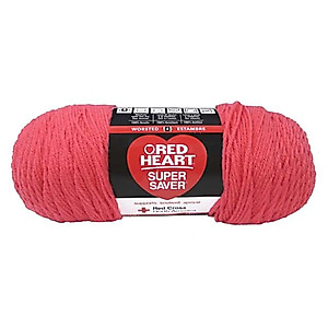 Red Heart Yarn Super Saver 0259 Flamingo 7 ozQ