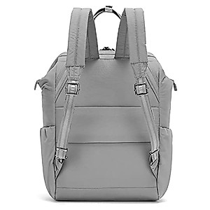 Pacsafe Women's Citysafe CX 17L Anti Theft Backpack-Fits 16 inch Laptop, ECONYL Gravity Gray, One Size