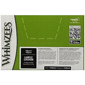 Paragon Whimzees Alligator Dental Chews for Large Dogs, 30 CT