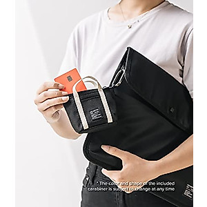 Ringke Mini Pouch Tote Bag Compatible with AirPods Pro Case and AirPods 3rd, 2nd, 1st Generation Case, Galaxy Buds Pouch, Universal Wireless Ear Buds Cover with Keychain for Women, Men - Black