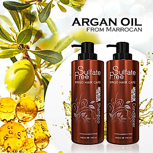 BINGO HAIR CARE Moroccan Argan Oil Shampoo and Conditioner Set