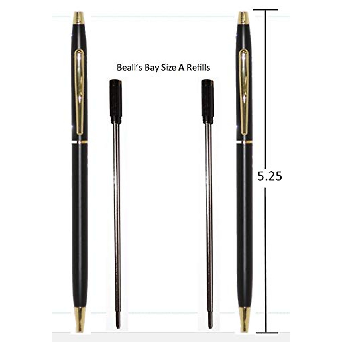 Classic Black and Gold Police Uniform Pens | Uniform Pens for Men | Police Gift | Pens for Women | Uniform Pen Supplies | Matte Black and Gold Pens | Police Pens by"Beall's Bay"