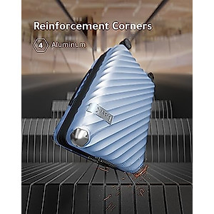 LUGGEX PC 24 Inch Luggage with Spinner Wheels - Hardside Expandable Medium Checked Luggage - Aluminum Corner for Hassle-free Travel