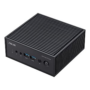 ASUS ExpertCenter PN42 Fanless Mini PC Barebone with Intel 12th gen Quad Core N100, Dual 4K Support, Dual LAN, 7 x USB, COM Port, WiFi 6E, Bluetooth, VESA Mount