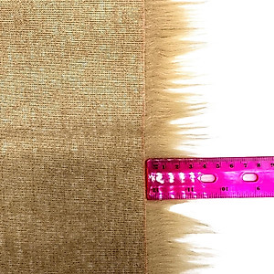 Ice Fabrics Faux Fur Fabric Squares - 10x10 Inches Pre-Cut Craft Fur - Shaggy Mohair Fabric for Costumes, Apparel, Rugs, Pillows, Decorations and More - Beige - 10"x10"