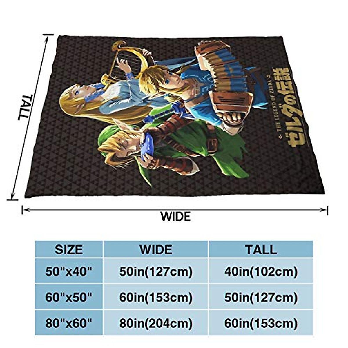 Fluffy Blanket Legend of Zel-Da Bed Blankets Super Soft Reversible Sherpa Fleece Blanket Throws 80"X60"